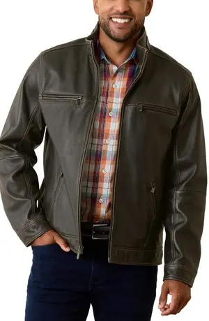 Tommy Bahama Rocker Island Leather Jacket