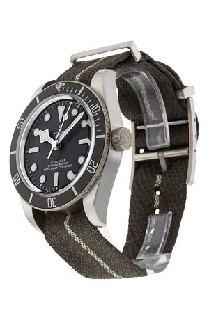 WATCHFINDER & CO. Tudor Preowned Black Bay Fabric Strap Watch