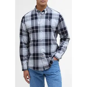 Barbour Edgar Plaid Button-down Shirt - Mineral Blue