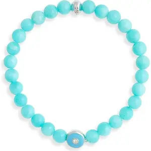 Anzie Jac + Jo Soul Amazonite Beaded Stretch Bracelet - Blue