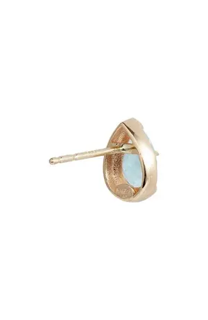 Anzie Mélia Pear Stud Earrings - Blue