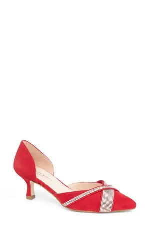 PATRICIA GREEN Milan D'orsay Pump - Red Suede