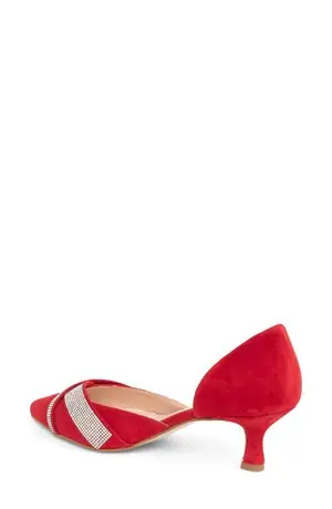 PATRICIA GREEN Milan D'orsay Pump - Red Suede