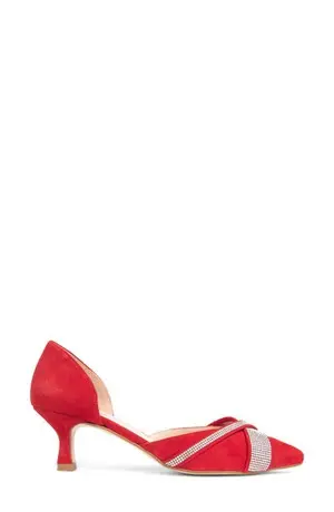 PATRICIA GREEN Milan D'orsay Pump - Red Suede