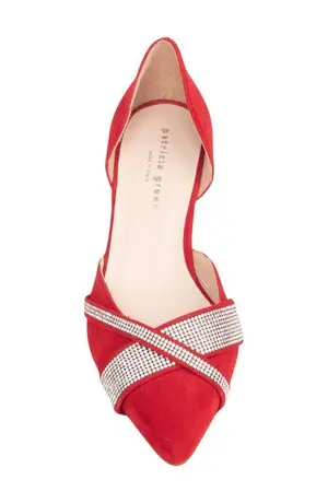 PATRICIA GREEN Milan D'orsay Pump - Red Suede