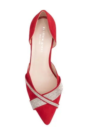 PATRICIA GREEN Milan D'orsay Pump - Red Suede