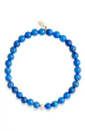 Anzie Boheme Lapis Beaded Stretch Bracelet - Blue