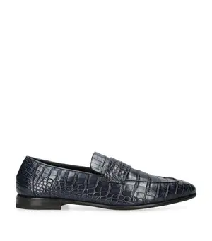 Zegna Textured Loafers For Men
