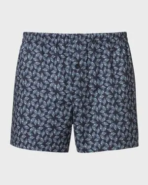 Zimmerli Apos;s 4700 Cotton Poplin Boxers - Blue