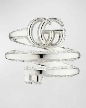 Gucci Gg Marmont Key 3-turn Sterling Silver Ring - No Color