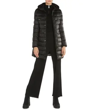 Moncler Hirma Hooded Down Puffer Coat - Black