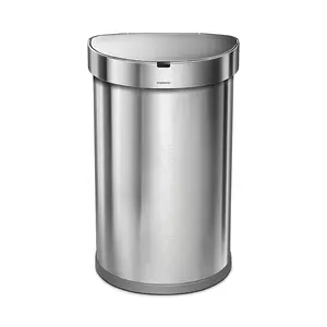 SIMPLEHUMAN 45 Liter Semi-round Sensor Can - Brushed