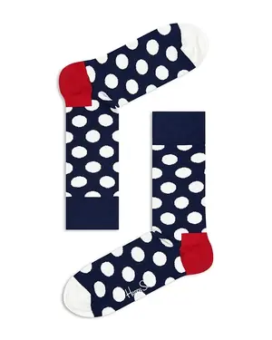 Happy Socks Big Dot Socks - Navy