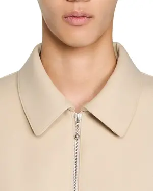 Sandro Zip Jacket - Beige