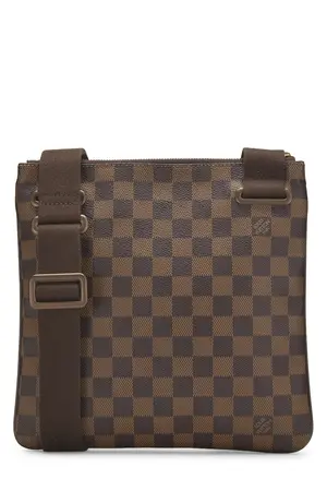 LOUIS VUITTON Damier Ebene Pochette Plate Brooklyn