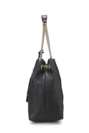 Gucci Leather Soho Chain Tote - Black