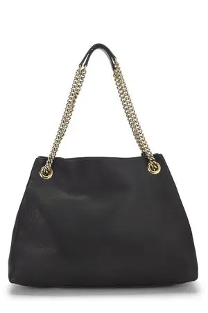 Gucci Leather Soho Chain Tote - Black