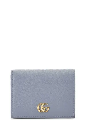 Gucci Blue Gg Marmont Card Case Blue