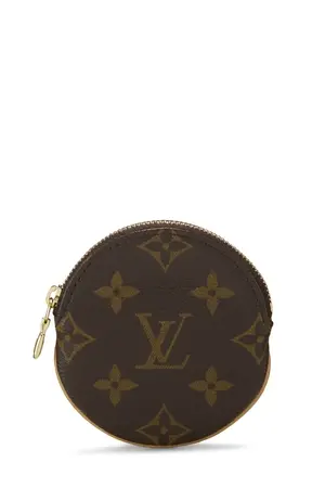 LOUIS VUITTON Monogram Canvas Porte Monnaie Round - Brown