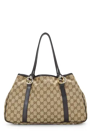 Gucci Original Gg Canvas Twins Tote - Brown