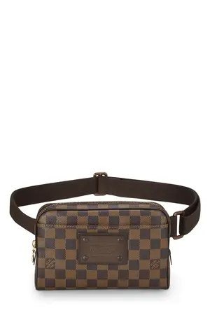 LOUIS VUITTON Damier Ebene Brooklyn Bum Bag - Brown