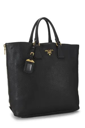 Prada Vitello Daino Side Zip Tote