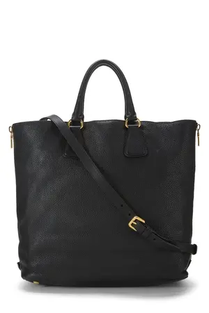 Prada Vitello Daino Side Zip Tote