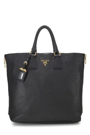 Prada Vitello Daino Side Zip Tote