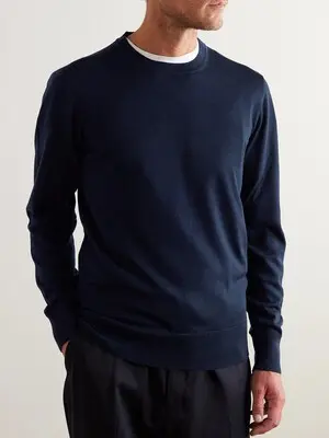 Mr P. Merino Wool Sweater - Blue
