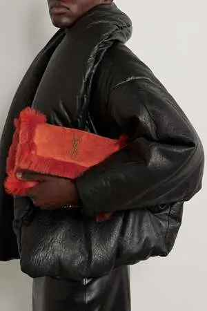 Saint Laurent Kate Reversible Faux Fur And Suede Shoulder Bag