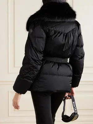 Fusalp Vela Faux Fur-trimmed Belted Down Jacket