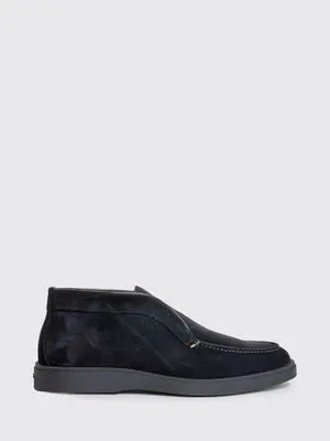 Santoni Suede Ankle Boots - Navy