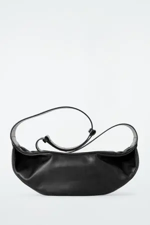 Cos Swing Leather Crossbody Bag - Black