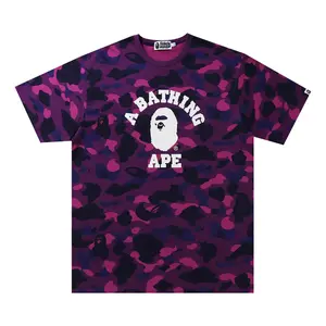 A BATHING APE Online Exclusive Color Camo College Tee - Purple
