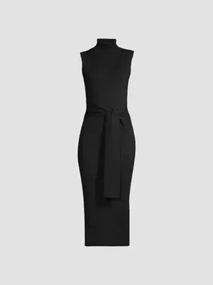 TOCCIN Rowan Tie-waist Knit Midi Dress