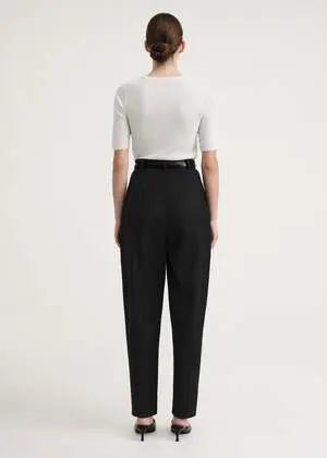 TOTEME Deep Pleat Straight Leg Trousers