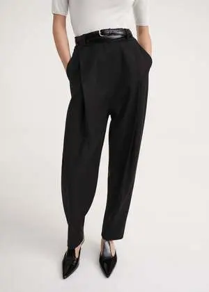 TOTEME Deep Pleat Straight Leg Trousers