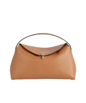 TOTEME T-lock Grained-leather Top Handle Bag