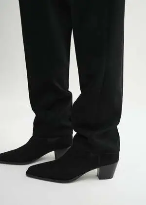 TOTEME Suede City Boots - Black