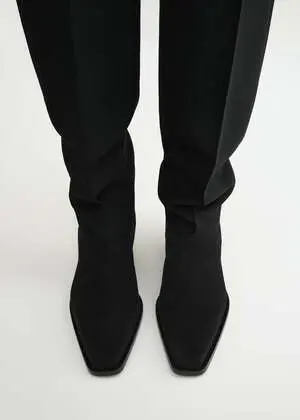 TOTEME Suede City Boots - Black