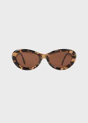 TOTEME Oval Sunglasses - Tortoise