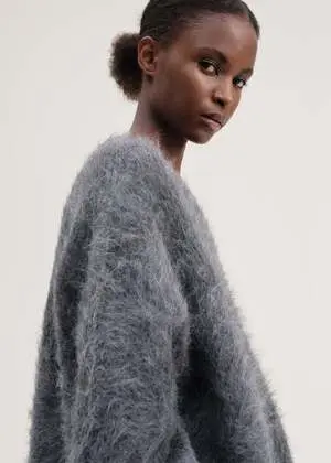 TOTEME Boxy Alpaca Knit Dark Mélange - Grey