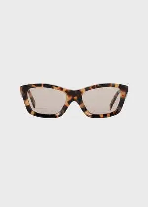 TOTEME Squared Acetate Frame Sunglasses - Tortoise