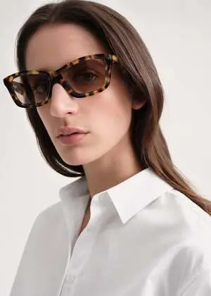 TOTEME Squared Acetate Frame Sunglasses