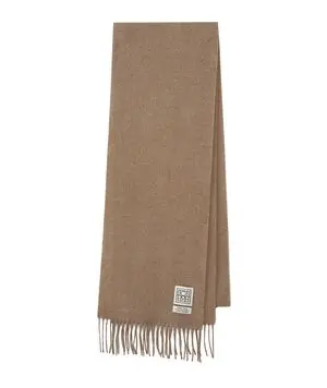 TOTÊME Classic Wool Scarf Beige Mélange Beige Melange