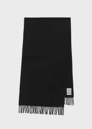 TOTEME Classic Wool Scarf - Black