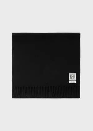 TOTEME Classic Wool Scarf - Black