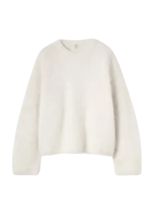 TOTEME Boxy Alpaca Knit Macadamia