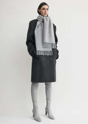 TOTEME Classic Wool Scarf - Grey