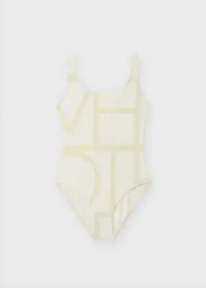 TOTEME Monogram One-piece Swimsuit - Sand Monogram
